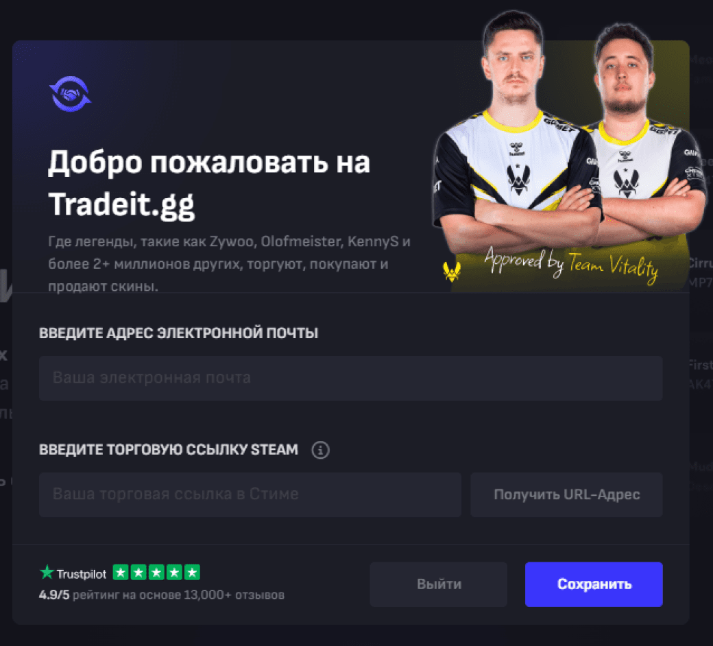 Обзор TradeIt GG – сервис быстрого обмена скинов CS2 | Profilerr