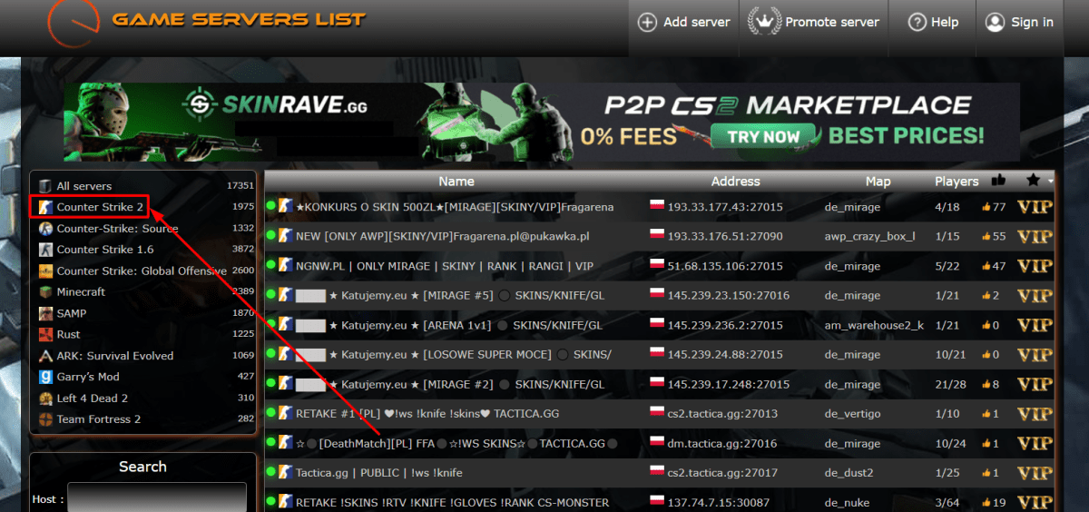 Сервера для просмотра скинов CS2 – бесплатные скины в КС 2 | Profilerr