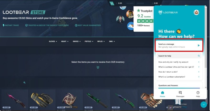 LootBear: обзор сайта для аренды и продажи скинов КС 2 | Profilerr