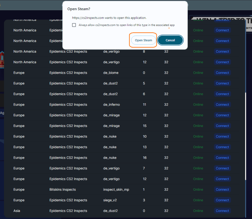 CS2 Skin Inspect Server: How to Inspect CS2 Skins Online | Profilerr