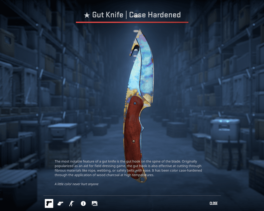 Gut Knife Case Hardened Blue Gem [Guide & Seeds] | Profilerr