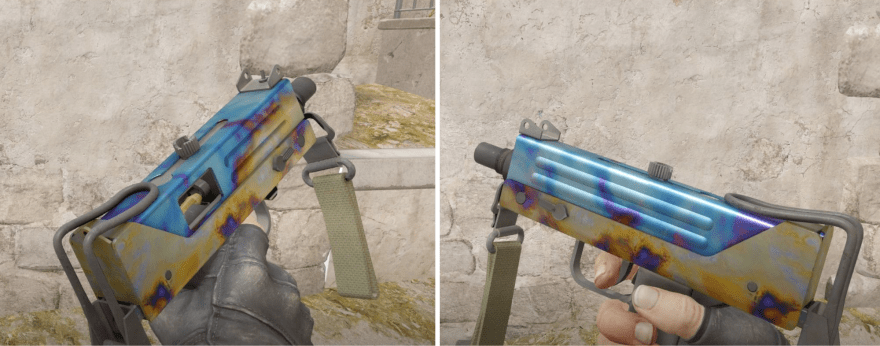 Mac-10 Case Hardened Blue Gem Patterns | Profilerr