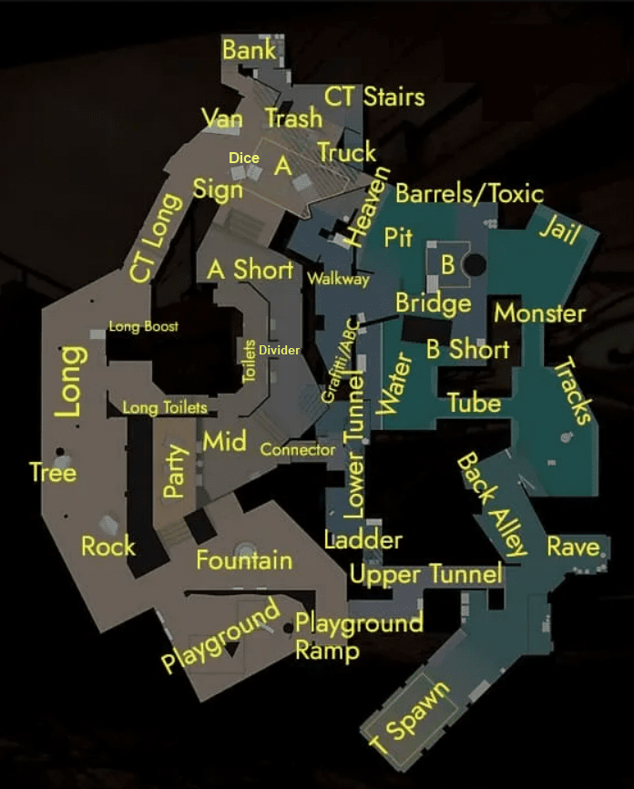 CS2 Overpass Smokes | Profilerr