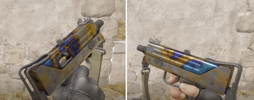 Mac-10 Case Hardened Blue Gem Patterns | Profilerr