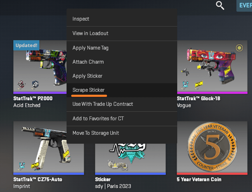 How to Remove Stickers in CS2? | Profilerr