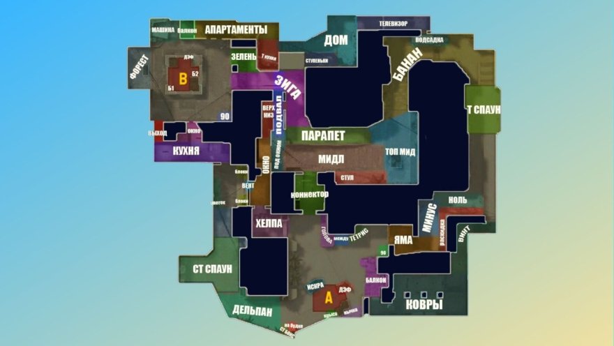 Wszystkie pozycje na mapie Mirage w CS:GO ️ Nazwy lokalizacji na Mirage